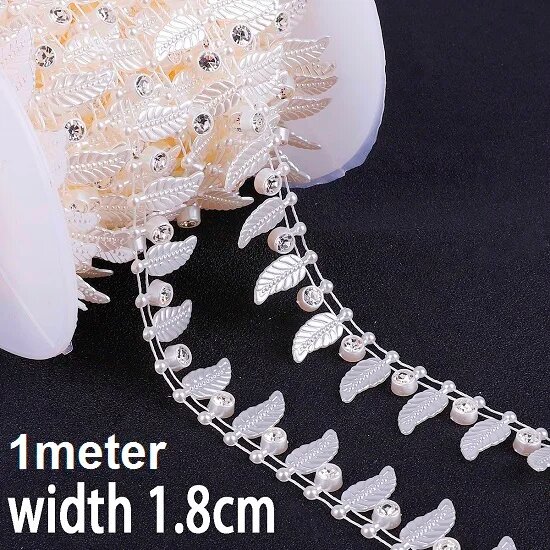 Искусственные жемчужные бусины для рукоделия 18mm 1meter