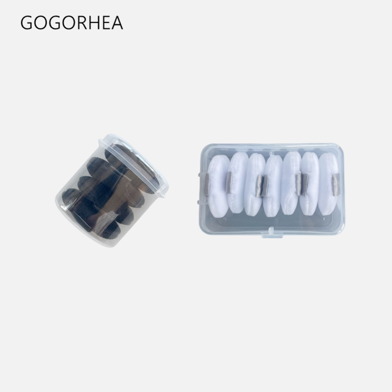 GOGORHEA Пальчиковый размер белые и черные крем-пудры, 7 белые + 4 черные шт.