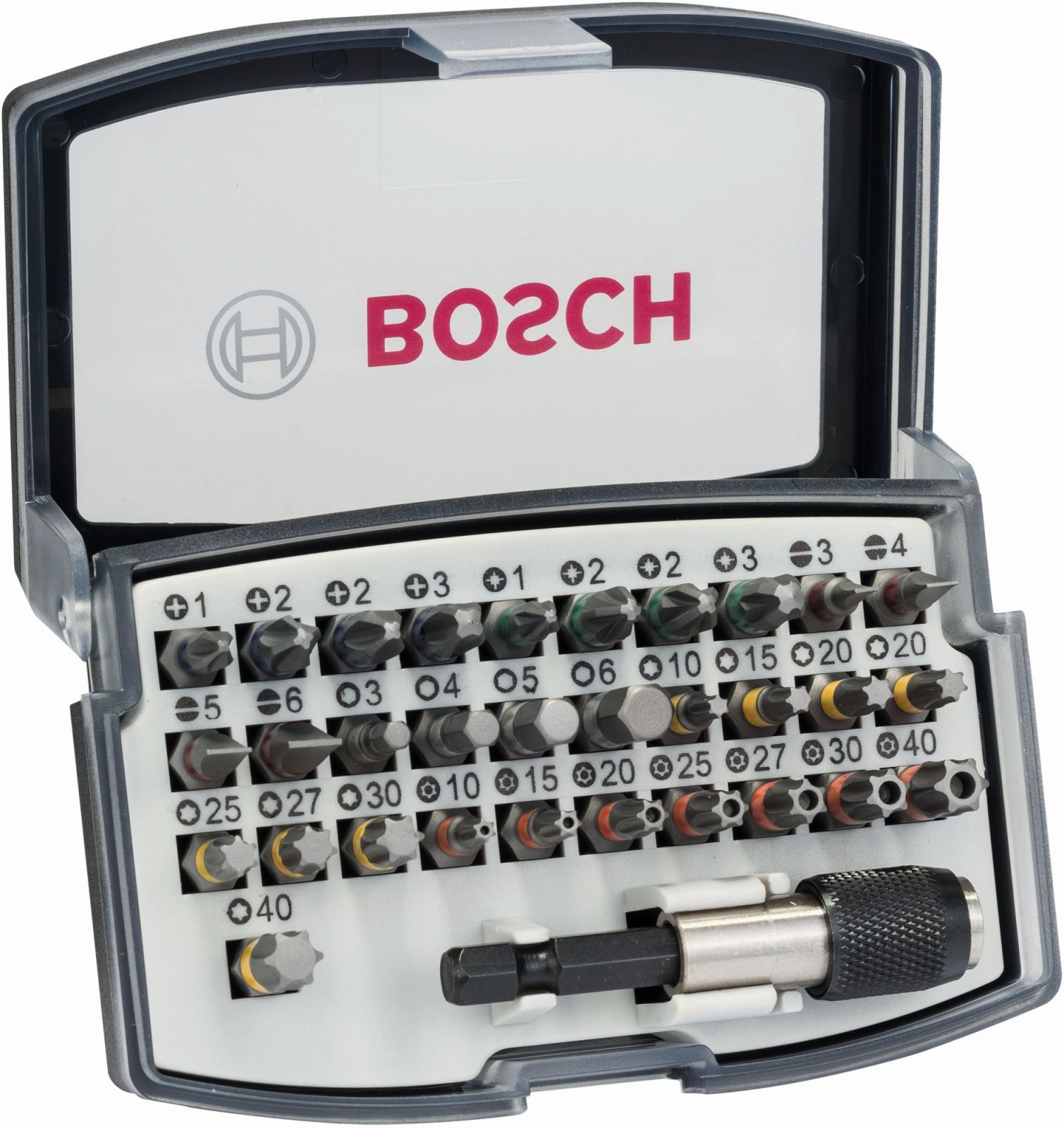 Набор бит BOSCH Eхtra Hard, универсальный, 32 предмета, для шуруповертов (2607017319)
