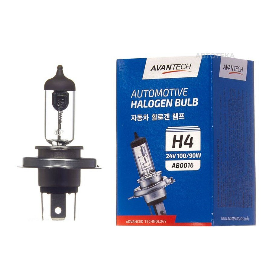 Лампа головного света Avantech H4 (HB2) 24V 100/90W AVANTECH AB0016