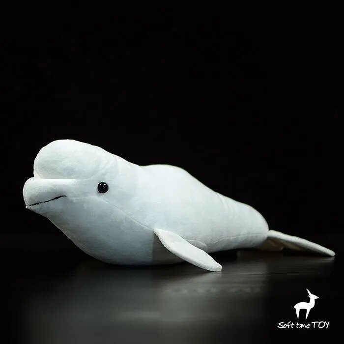 Реалистичная плюшевая игрушка белуха 40cm, водные животные, из плюша, унисекс