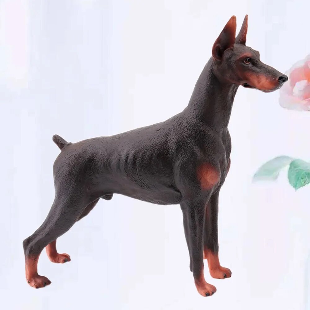 Статуэтка Doberman Brown, высота 15.69 см, длина 16.39 см, пластик