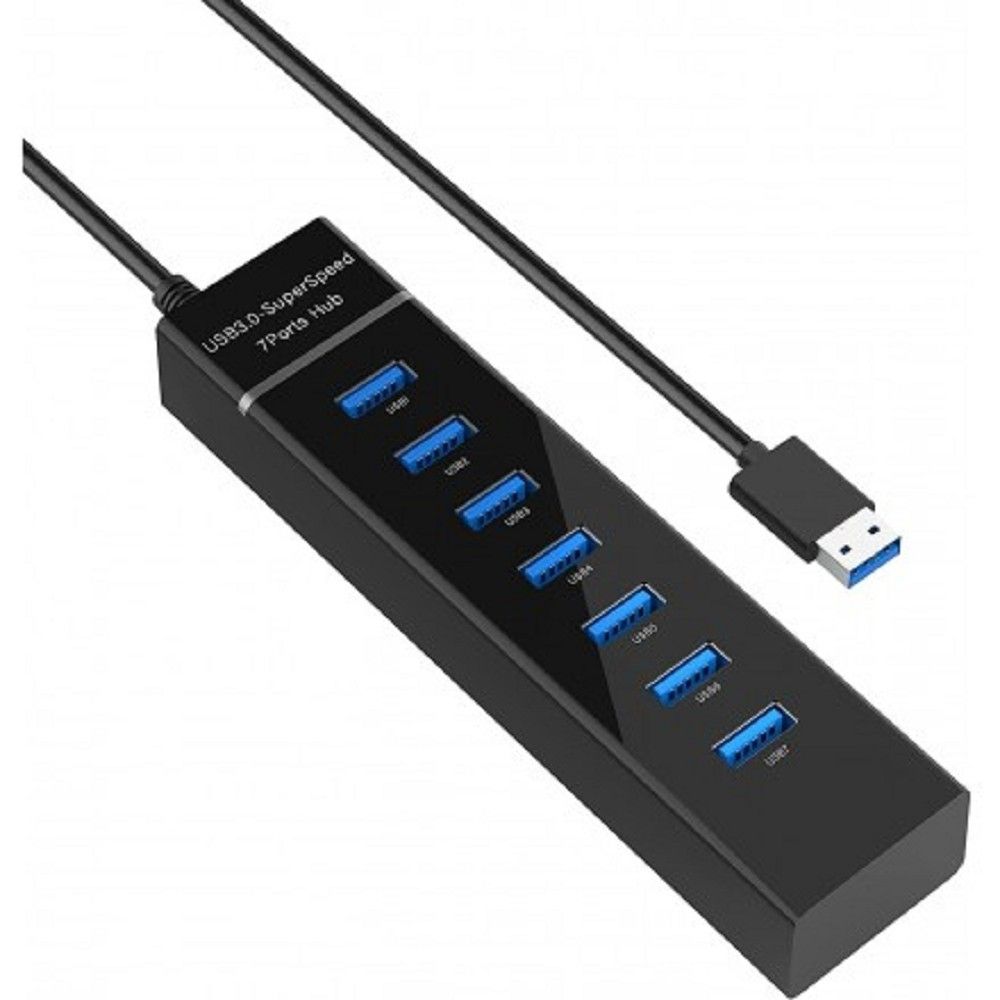 USB-хаб концентратор KS-is KS-569A USB хаб 7xUSB 3.0 F в USB 3.0 Type A M с блоком питания