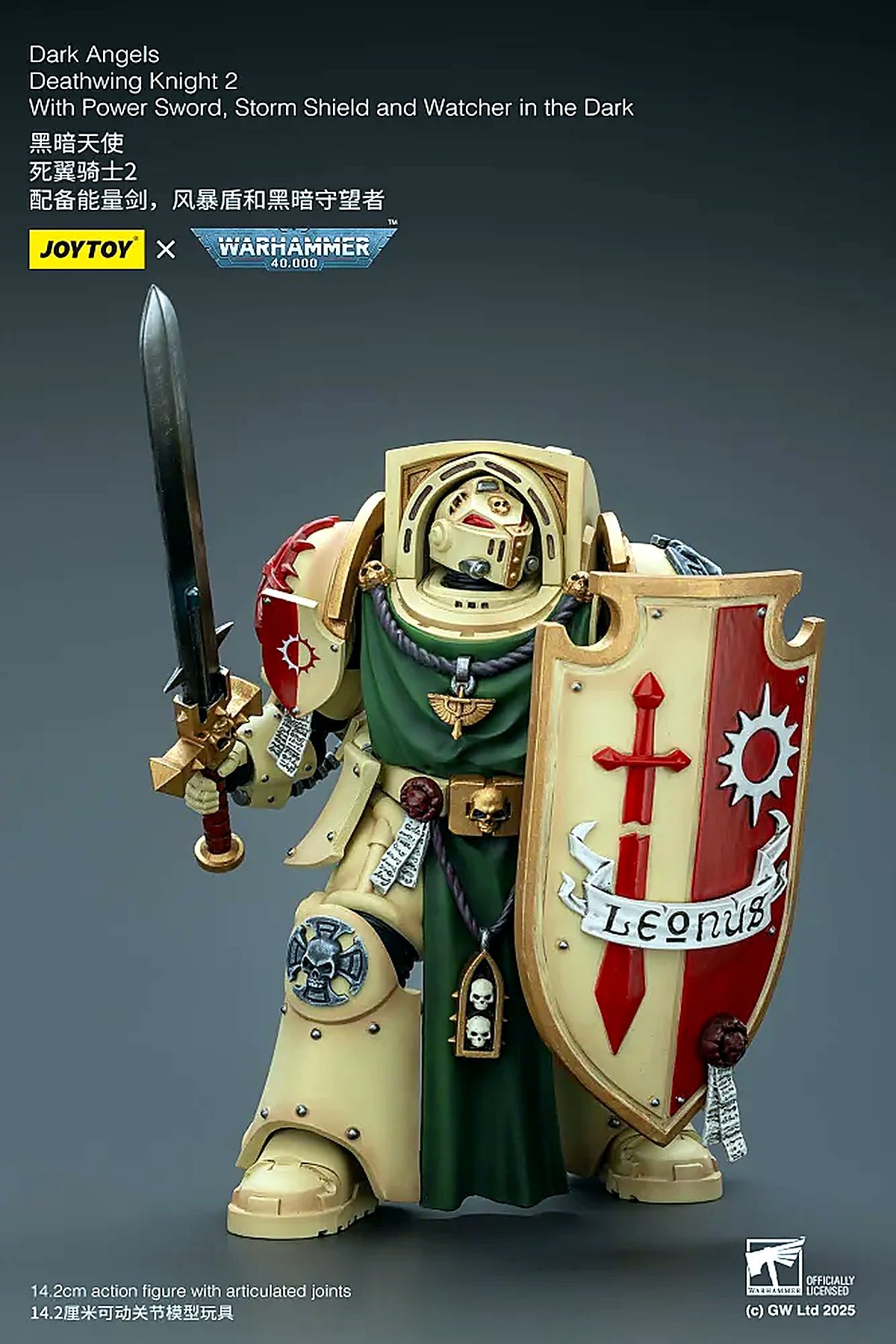 JOYTOYWarhammer 40K/ Боевой молот 40K Dark Angels Deathwing Knight2 With Power Sword