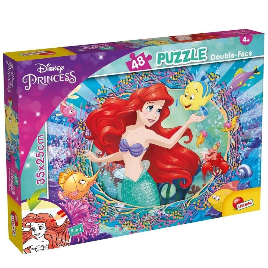 Пазл Lisciani Disney Ariel, двусторонний, 48 элементов