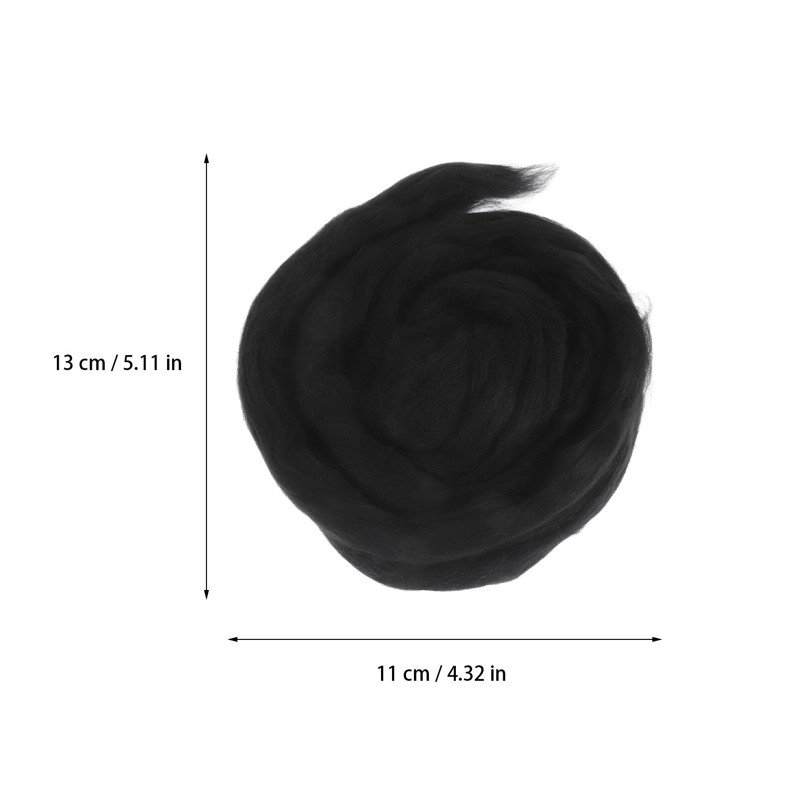 Черная Шерсть Для Фелтинга 13.00X11.00X6.00Cm Идеально Подходит Для Творческих Проектов И Начинающих В Ручном Искусстве