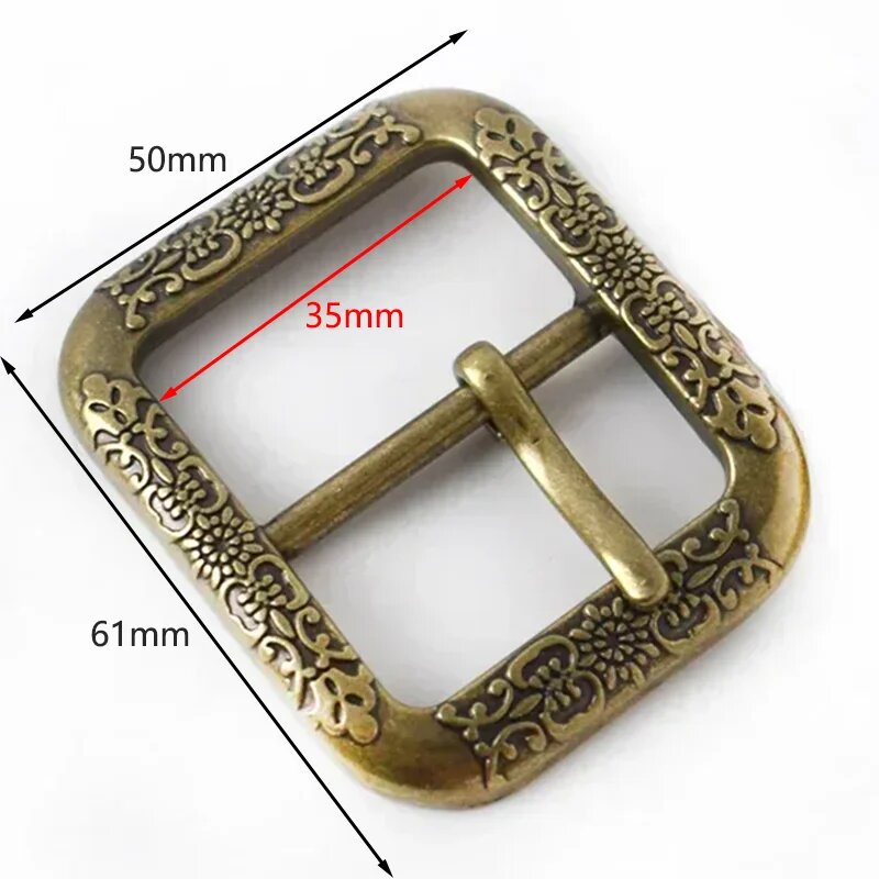 Винтажные пряжки для ремней Meetee, латунные, 20/35/40 мм 1Pc, YK056-Brass-35mm