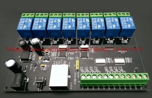 8-полосное сетевое реле Ethernet/IP-реле TCP/8 MODBUS на 8, количество переключателя задержки ПЛК