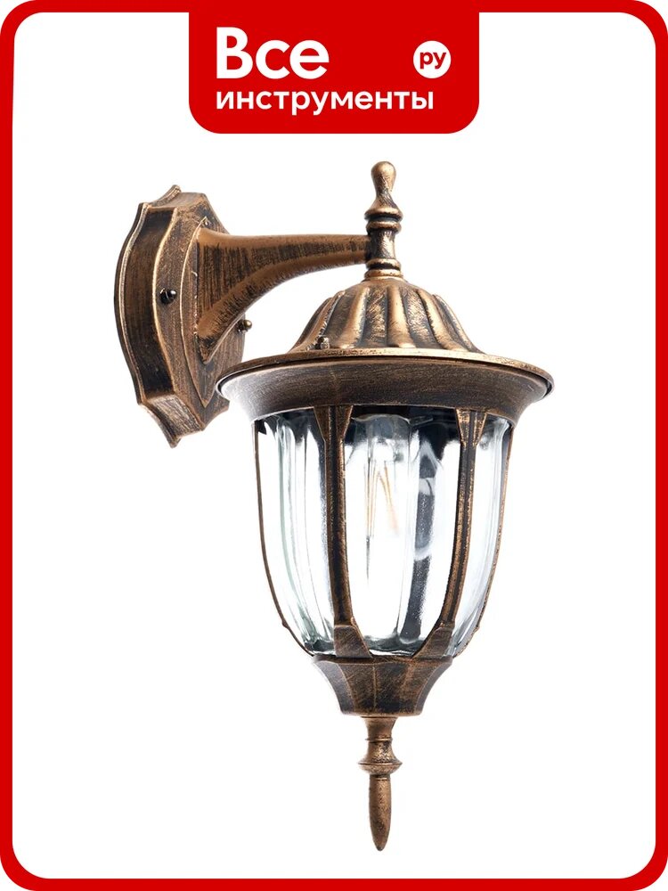 Садово-парковый светильник FERON 60W 230V E27 IP44 черное золото, PL6302 11898