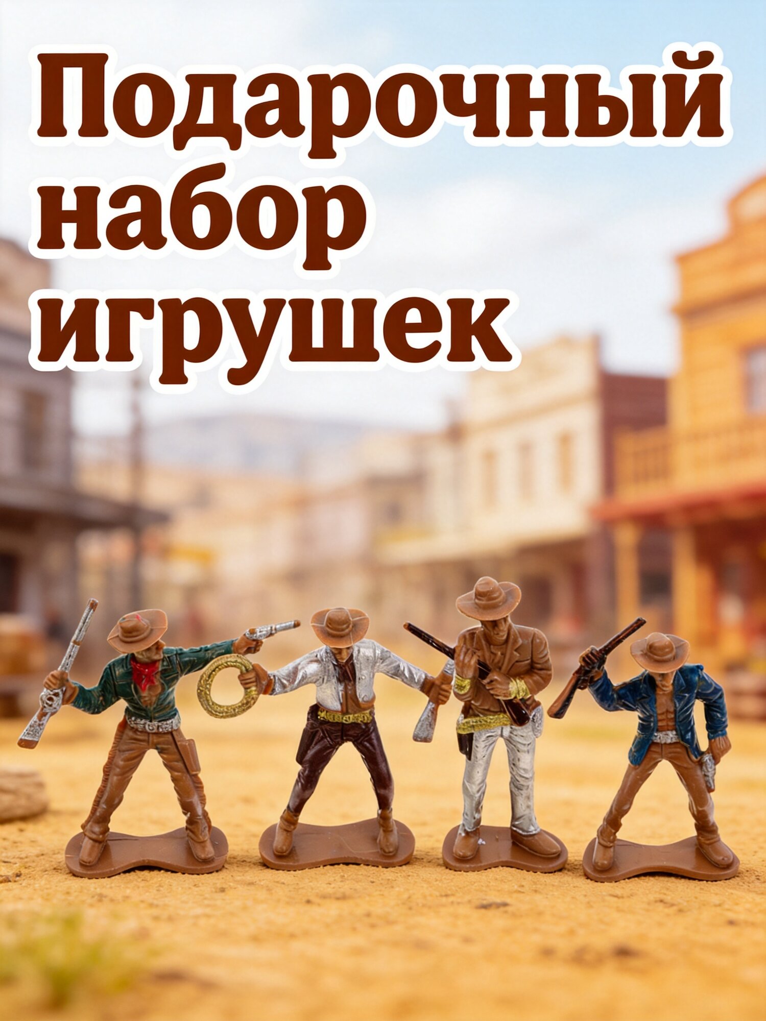 Коллекционные фигурки ковбоев для детей, прочные материалы и легкая очистка, набор из 12 штук