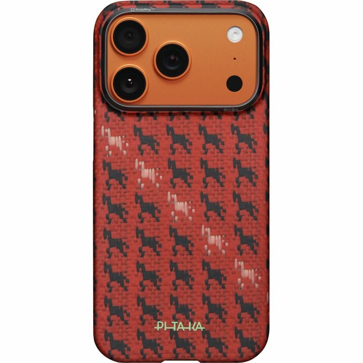 Ультра тонкий чехол PITAKA (PitaTap ) (Happiness Rides) для iPhone 17 Pro Max, (Maroon) Красный
