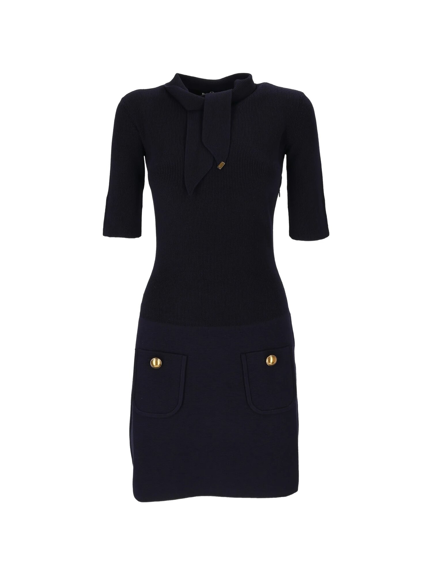 Платье Bow-detail buttoned mini dress