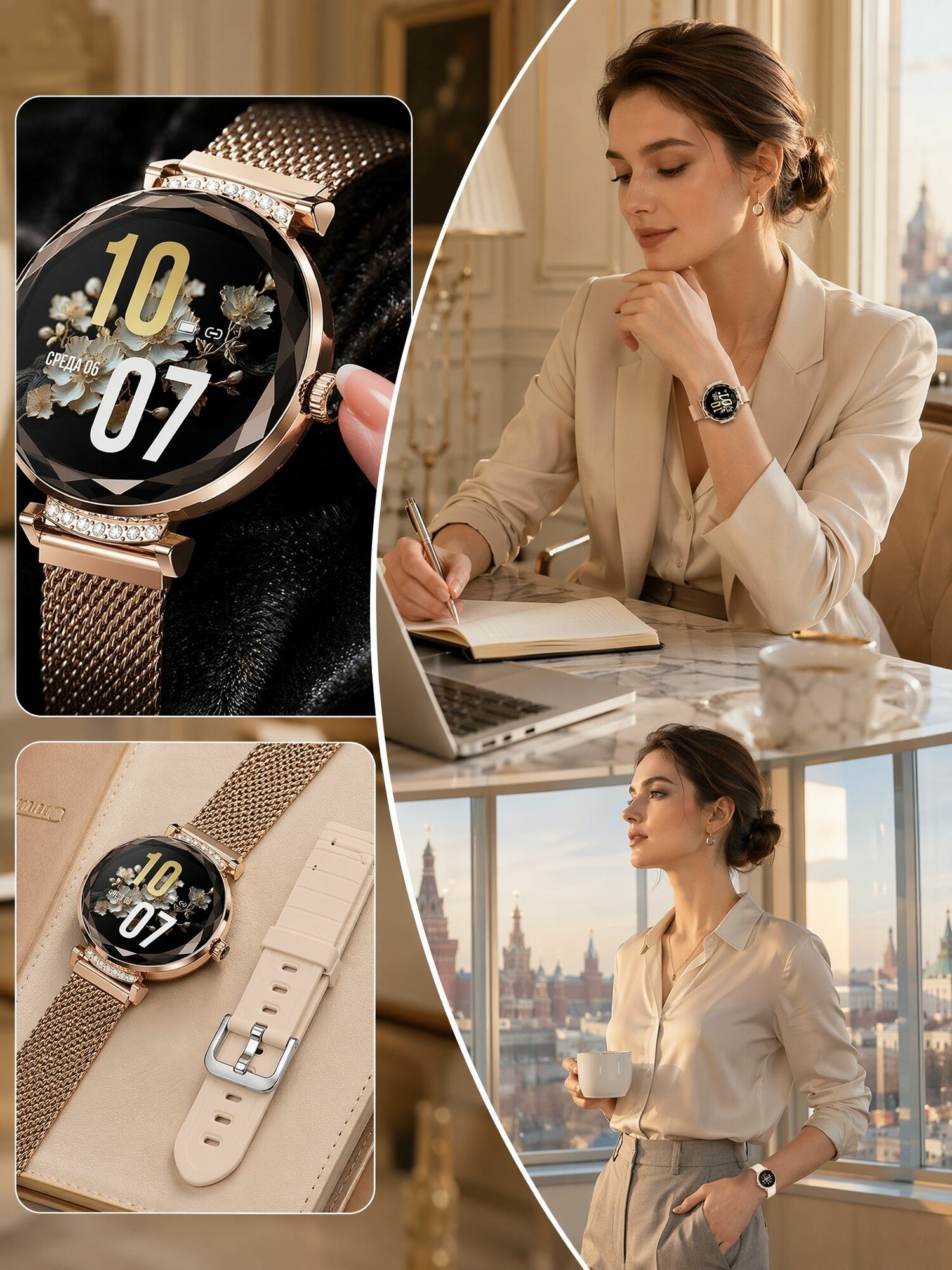 Cмарт часы круглые smart watch