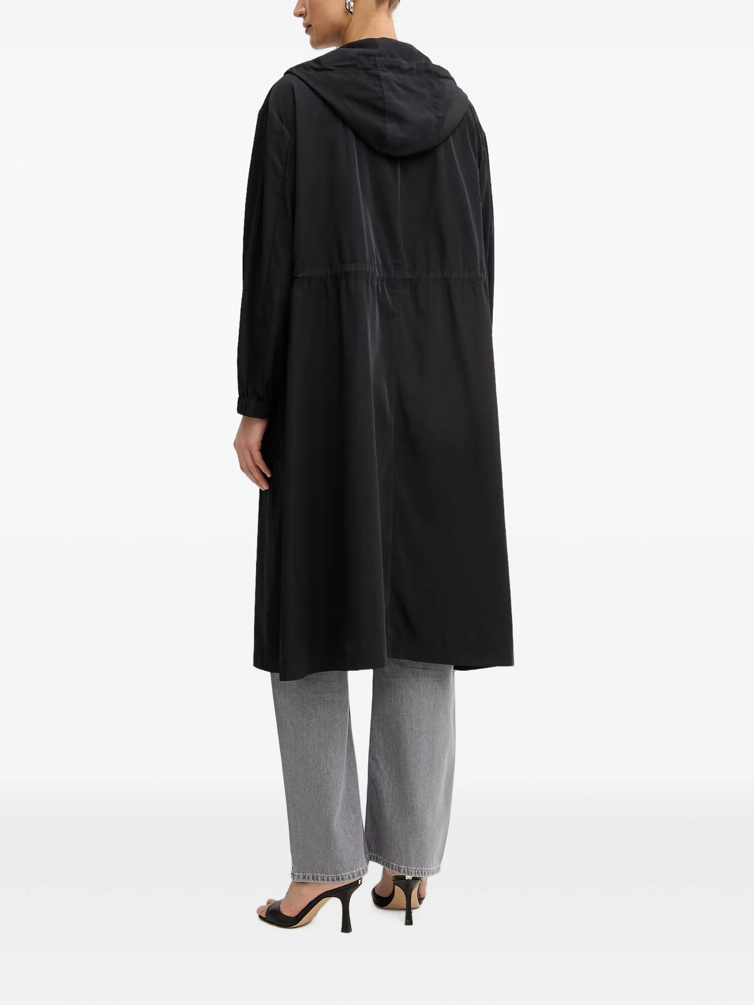 Пальто TRUSSARDI Drawstring-waist parka coat, размер 38 — фото 1