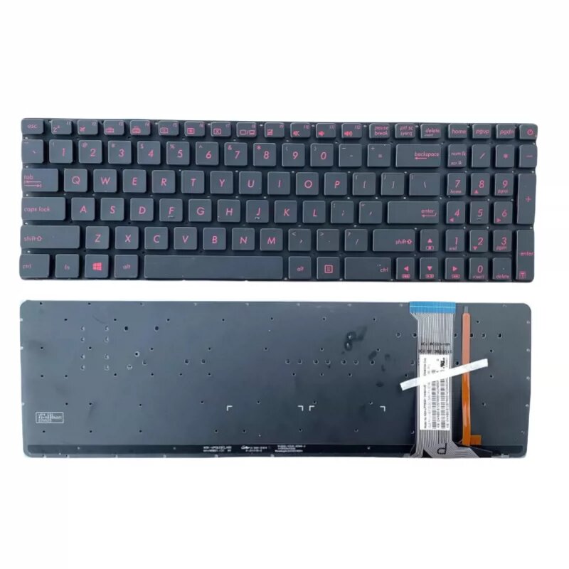 Клавиатура для ноутбука ASUS GL552J Серия, Английская раскладка, Одиночная клавиша, Новая, Замена для моделей GL552VXK