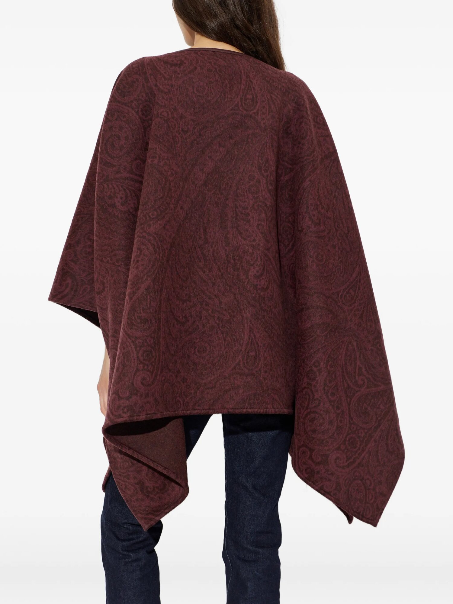 Накидка ETRO Paisley-patterned tie-fastening poncho, размер OneSize — фото 1
