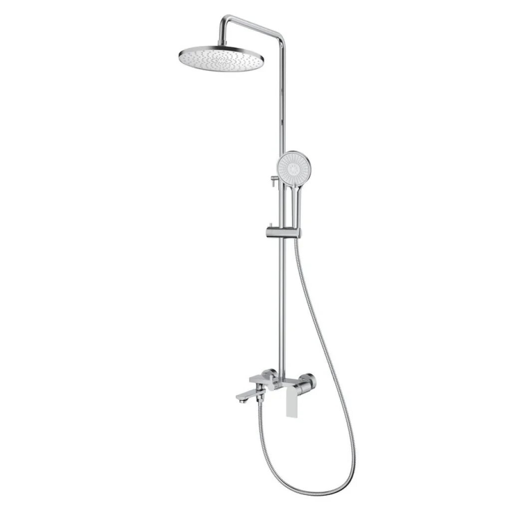 Душевая стойка Splenka S05 S05.24 хром, латунь, глянцевая, 25×124 см, керамический картридж, рычажное