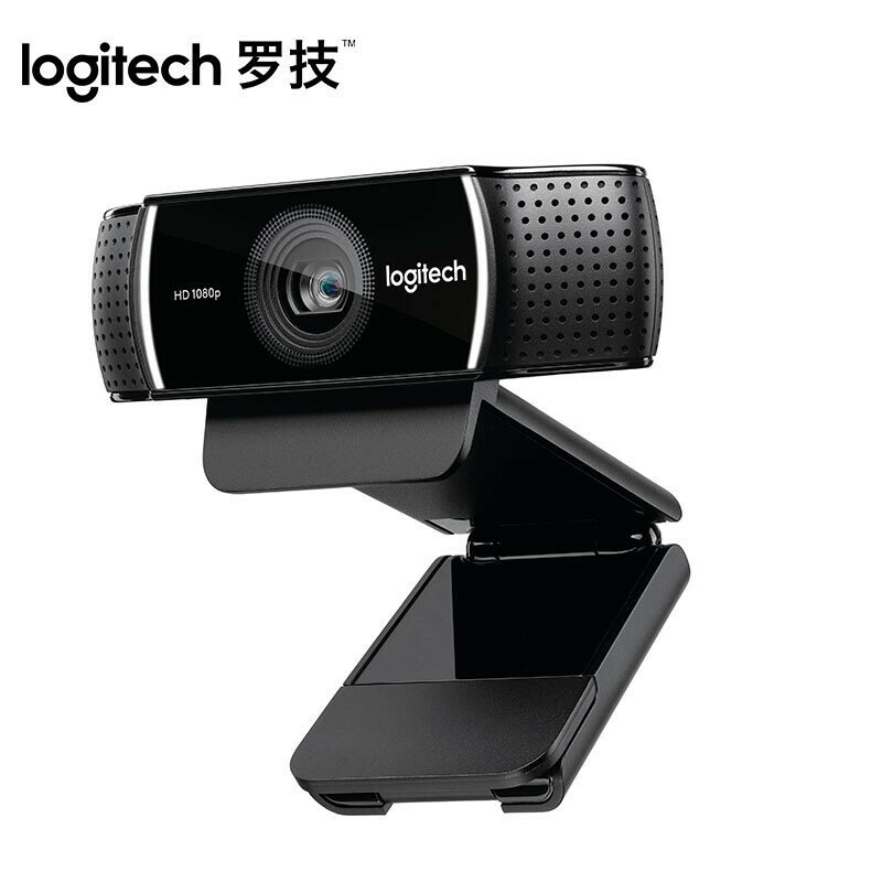 Logitech C922 Pro HD Вебкамера для Трансляций, 1080p Видео, Подключение и Использование, Полное HD для Видеозвонков и