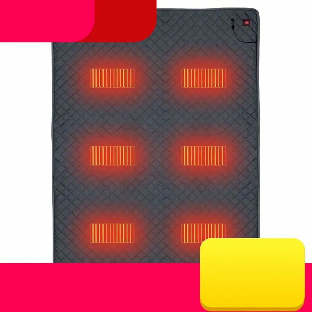 6-зонное USB-электроодеяло с подогревом для кемпинга и дома