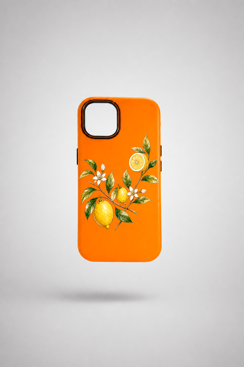 Чехол, для iPhone 13/14, Лимоны, ударопрочный, силикон, пластик, эффект кожи