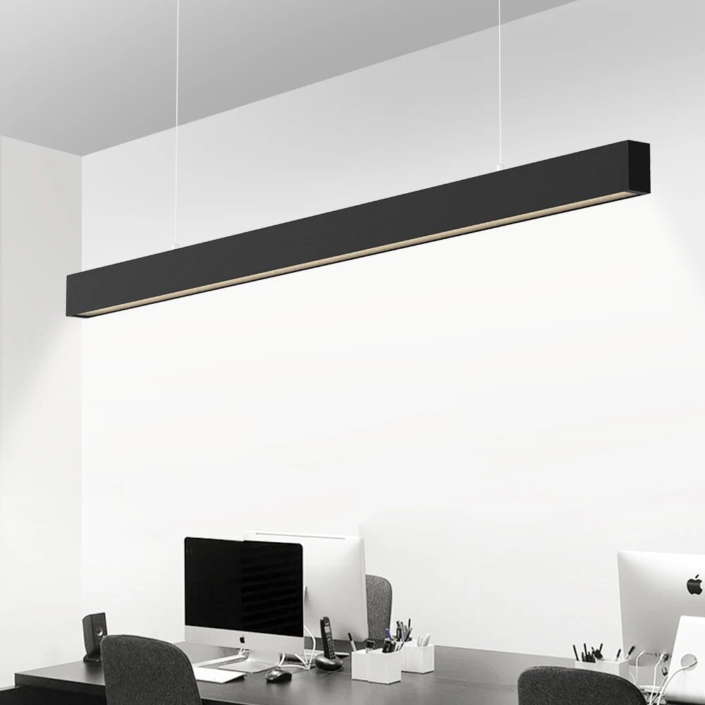 LED линейный светильник черный, 1215x35x60 мм, 24W+6W, CRI>90, Philips