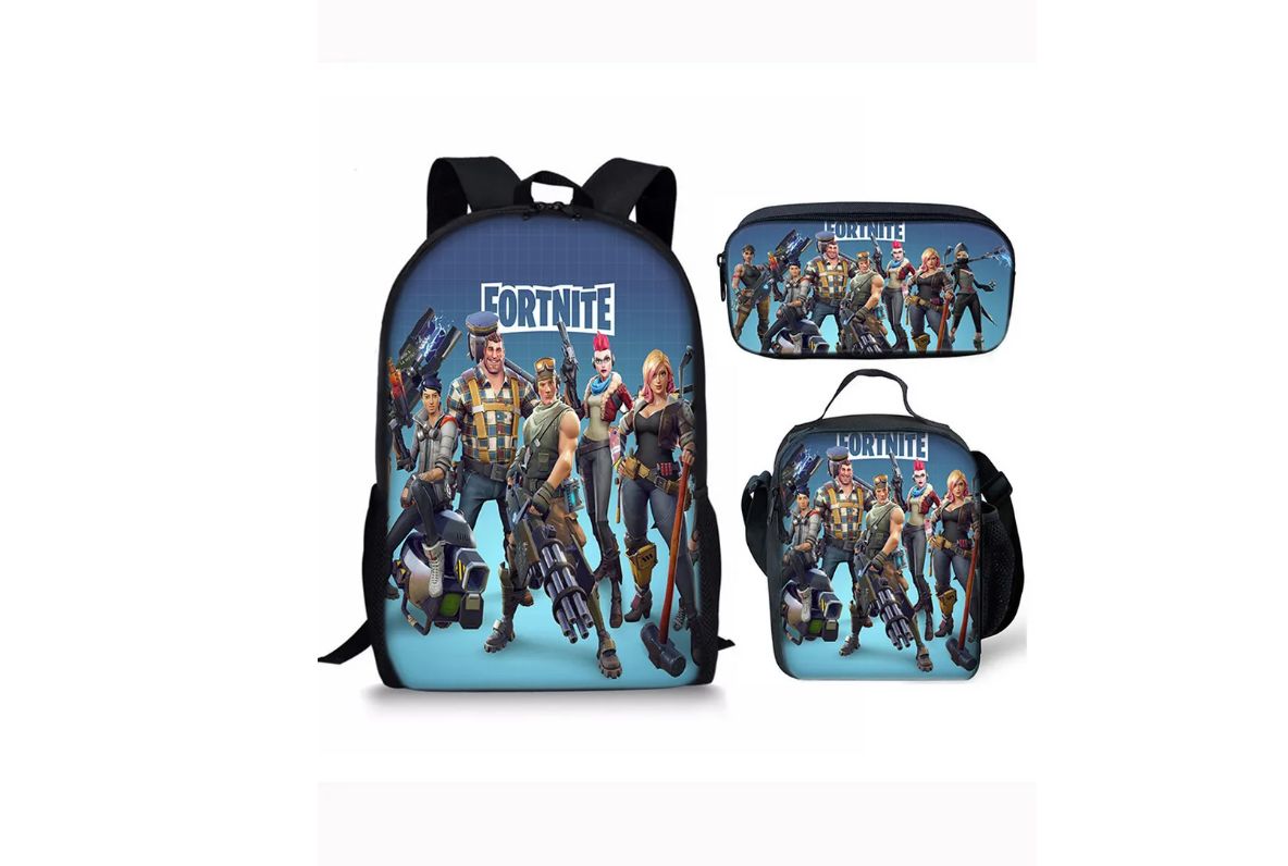 Школьный рюкзак с принтом "Fortnite" +сумка через плечо+ пенал 3 в1.