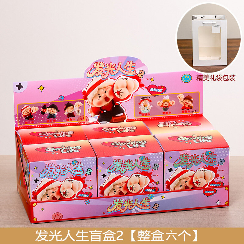 Glowing Life Blind Box Фигурка-игрушка - 6 шт. полный набор в подарочной упаковке, декор для стола