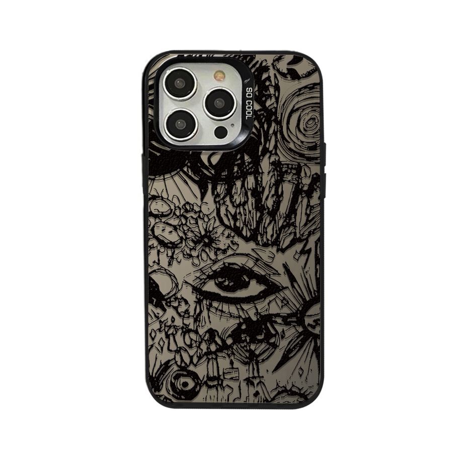 Чехол на Айфон 14 Pro / iPhone 14 Pro /Айфон 14 Про чёрный с темно-абстрактный силиконовый ударопрочный