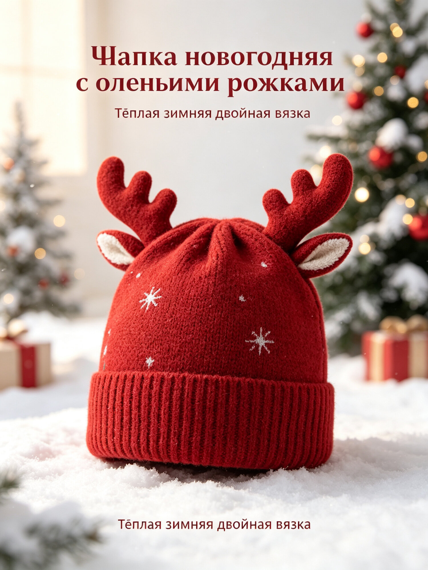 Шапка XW Home Новогодняя серия для мужчин и женщин