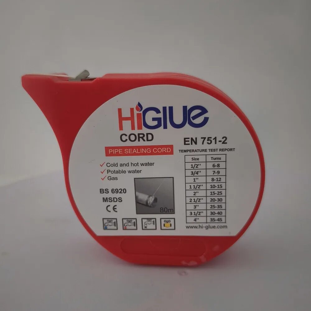 Сантехническая лента для уплотнения труб ptfe, эластичная, 80 м, для газа и горячей холодной воды