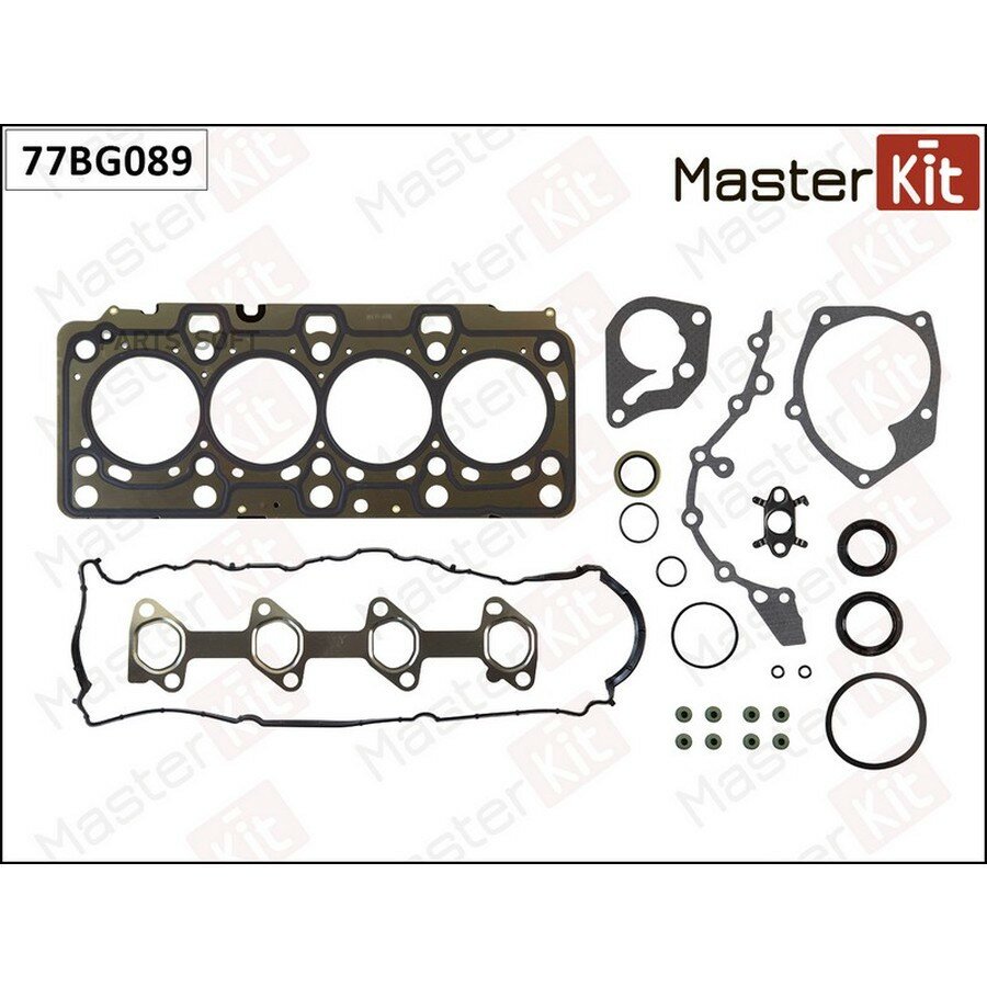 Набор прокладок верхний RENAULT Clio/Fluence/Kangoo/Laguna/Megane/Scenic 1.5DCi K9K от официального дистрибьютора, MASTERKIT, артикул 77BG089