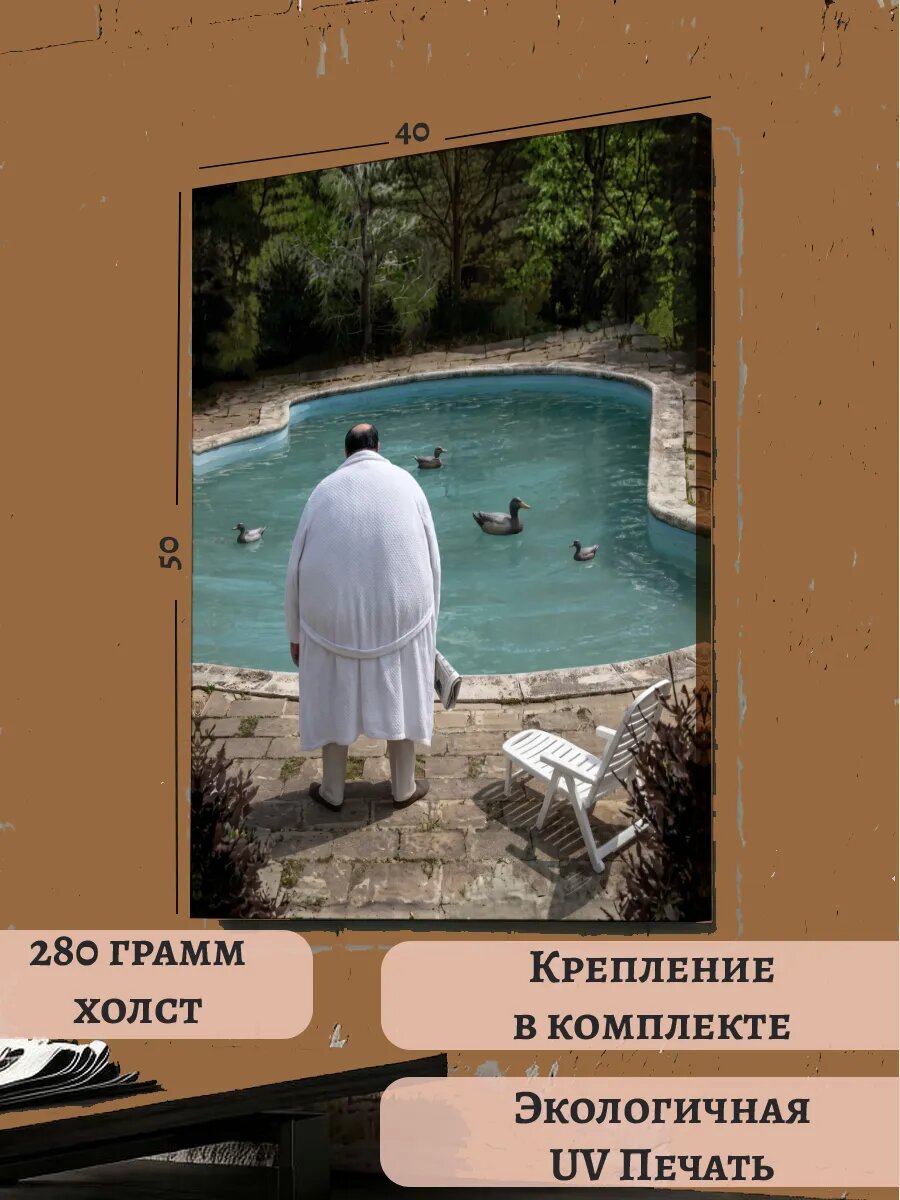 Картина Постер 40х50 Тони Сопрано Утки Эстетика Клан Сопрано