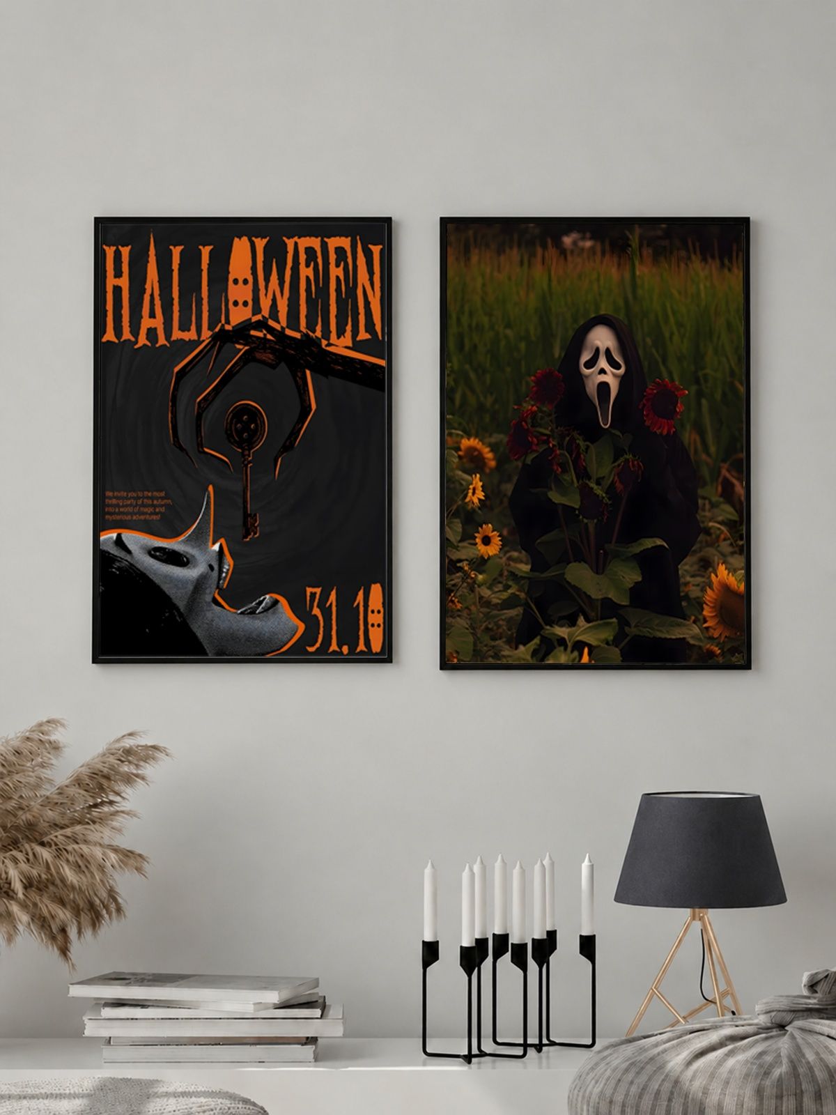 Набор Постеров / Плакатов Интерьерные Хэллоуин (Halloween) 2 Листа А3