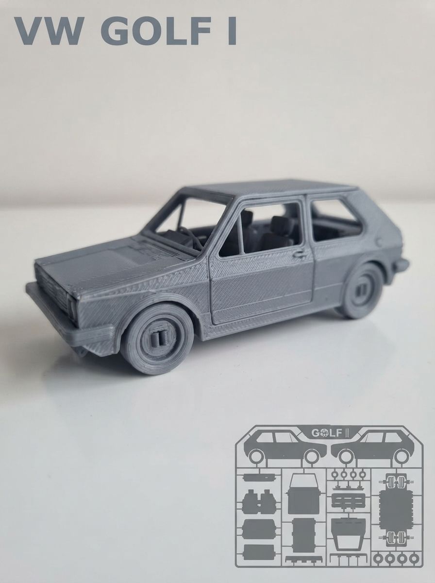 3D модель автомобиля Golf MK1 - Kit Card, коллекционная модель