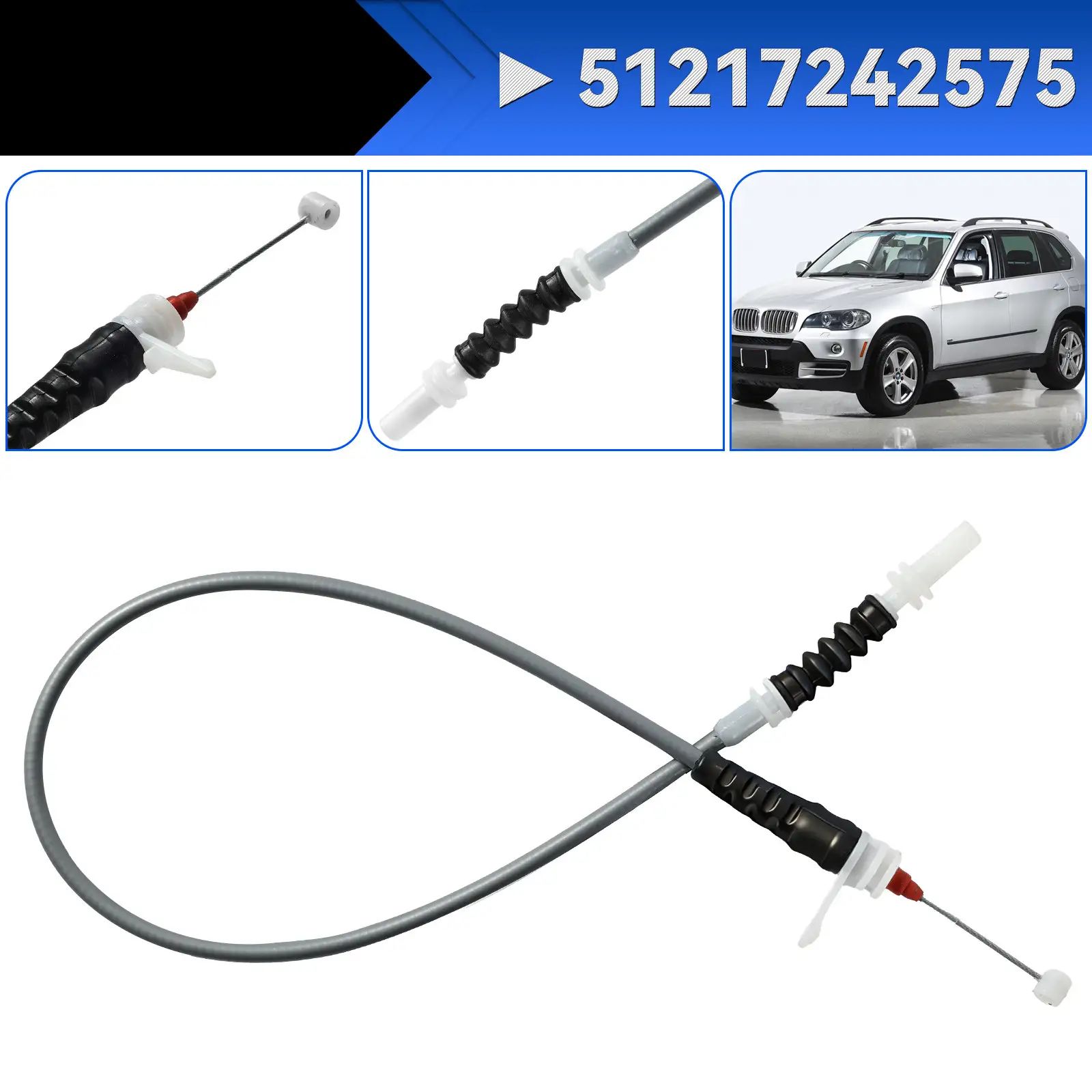 Трос замка ручки передней двери Bowden 51217242575 для BMW F20 F32 F82 Слева / справа