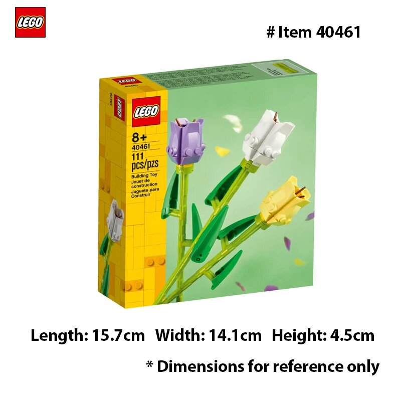 LEGO 40461 Набор Для Сборки Букета Тюльпанов, Подарок Для Мальчиков И Девочек От 8 Лет