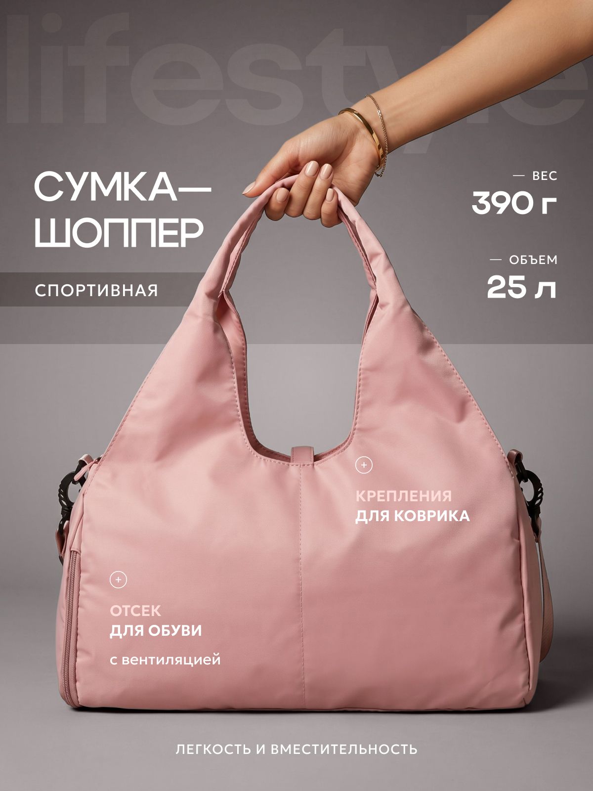 Сумка спортивная для фитнеса и бассейна