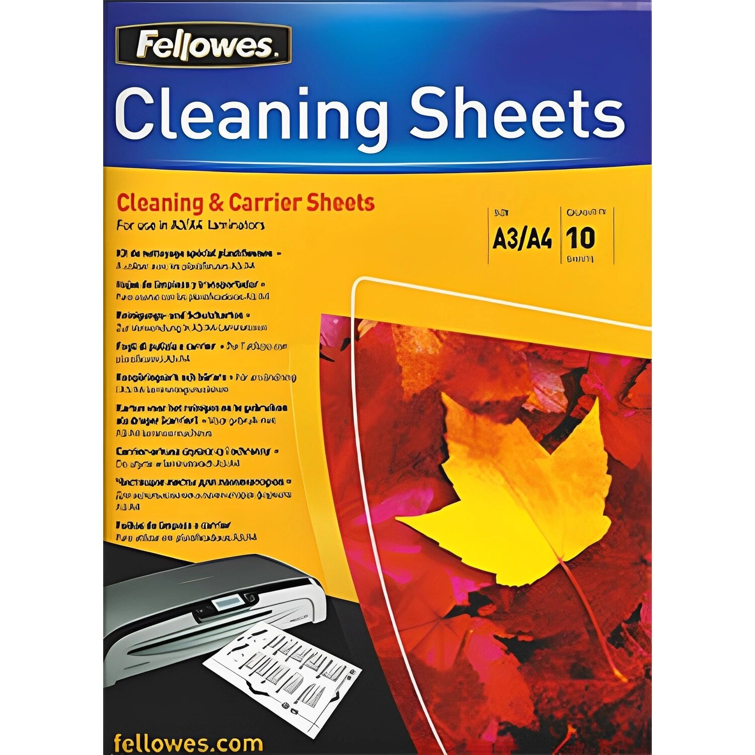 Fellowes Комплект чистящих листов для ламинаторов Fellowes FS-53206 (10 штук)