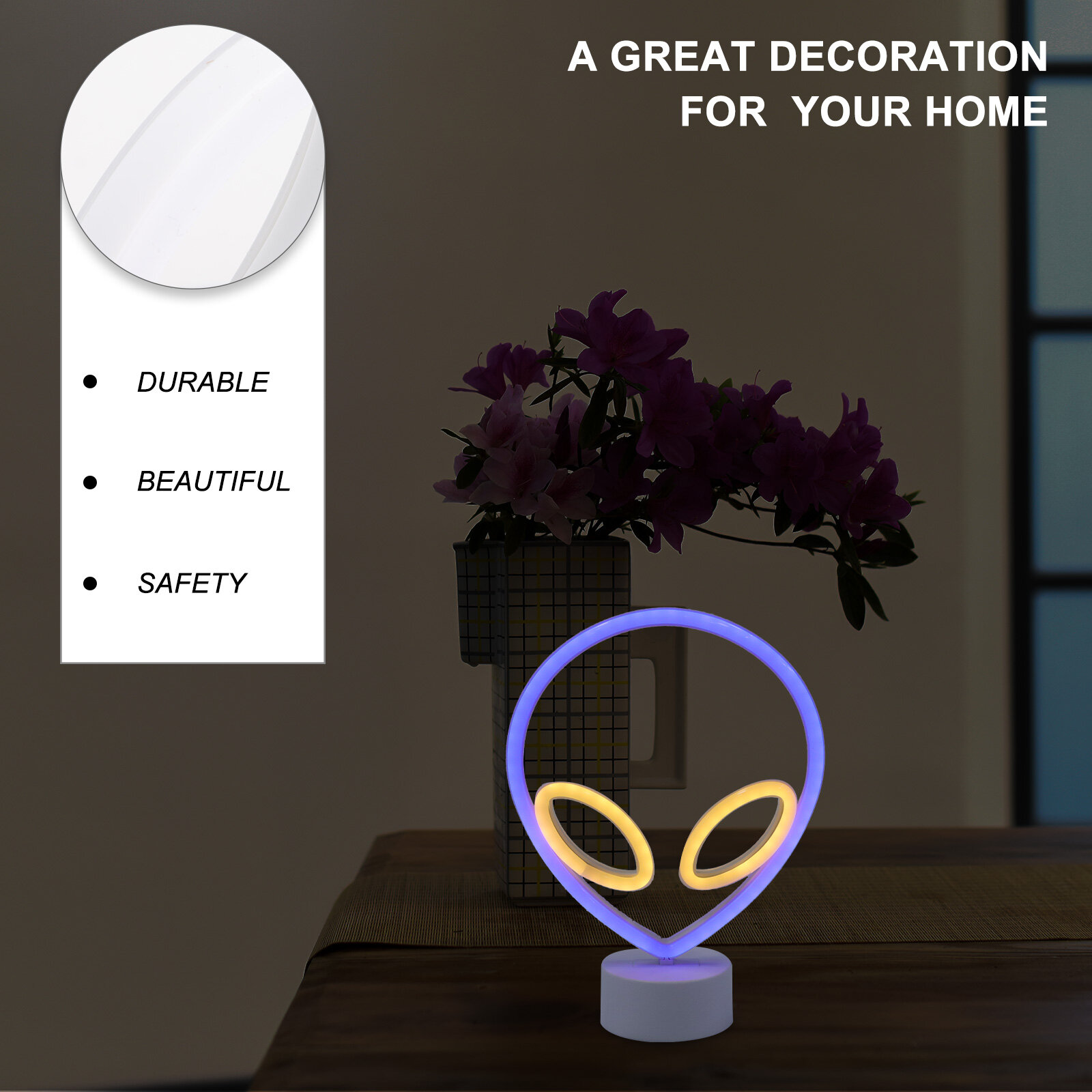 LED Нeon Свет Декоративная Подсветка Для Комнаты И Фотосъемки 26x20Cm