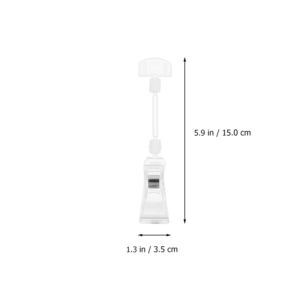 6 Штук Клипсы Для Бирок С Двойным Головкой Прозрачные Размер 15X3.5X2.5Cm