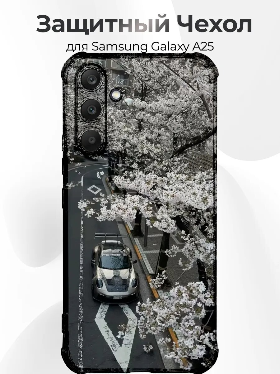 Чехол на Samsung A25 Porsche 911 GT3 RS 992 в сакуре