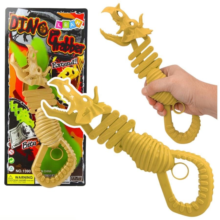 Игрушечное оружие Lean Toys пистолет, захват, кусающийся скелет динозавра для детей, коричневый