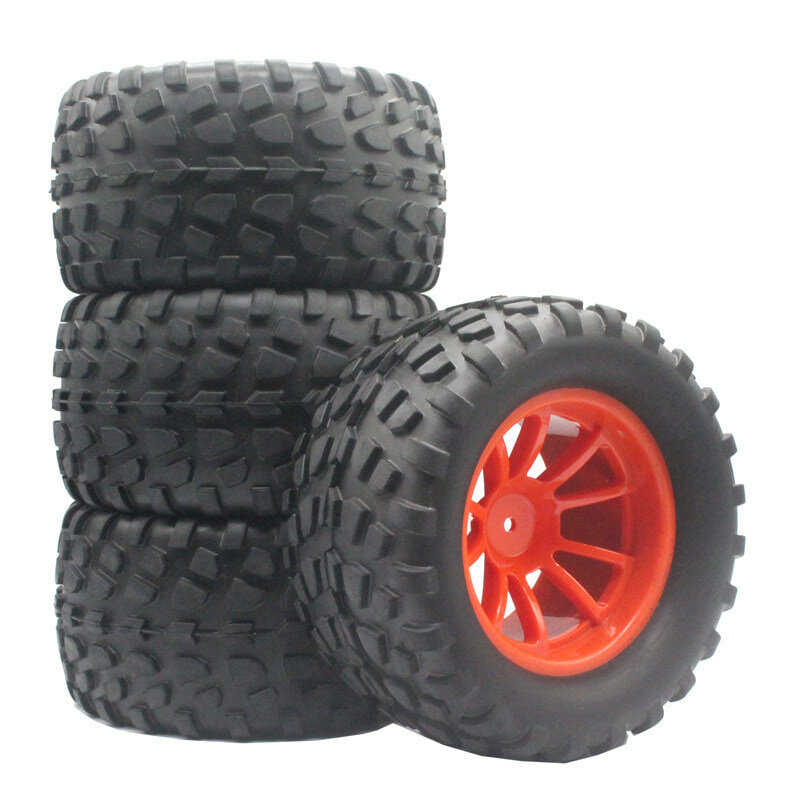 HSP Infinite 1:10 RC Монстр-трак Шины Big Foot 94188 94108 Шины для бездорожья Цвет：Красный, 4 шт, Модель B