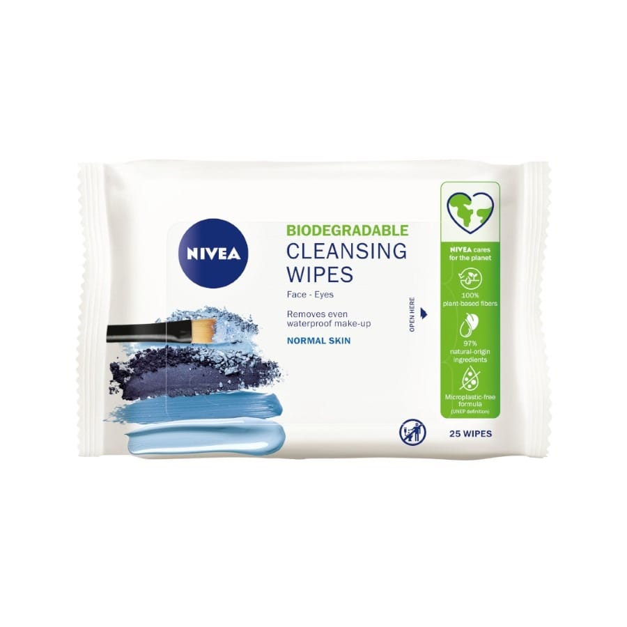 Средство для снятия макияжа Nivea biodegradable cleansing wipes освежающие салфетки для снятия макияжа, биоразлагаемые, 3в1, 25 шт
