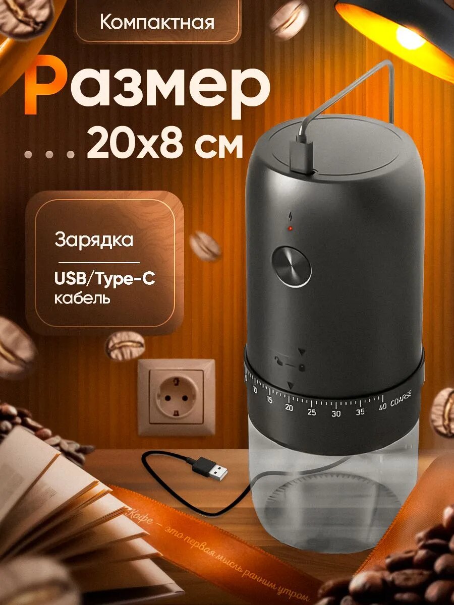 Xiaomi Кофемолка 8ib36sfx_4PxlGkUeG 25 Вт, объем 25 г