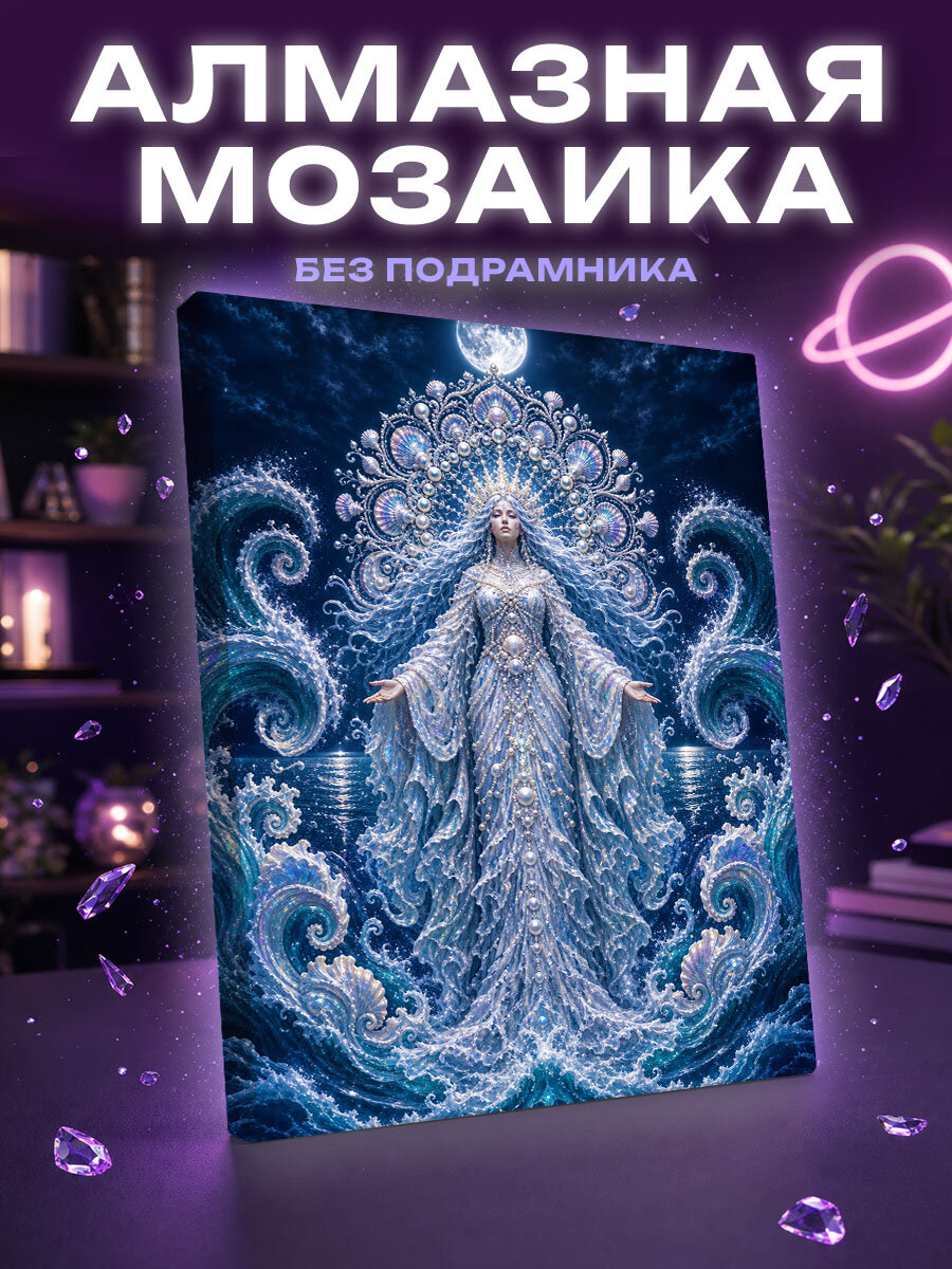 Алмазная мозаика Лунная богиня тёмного океана