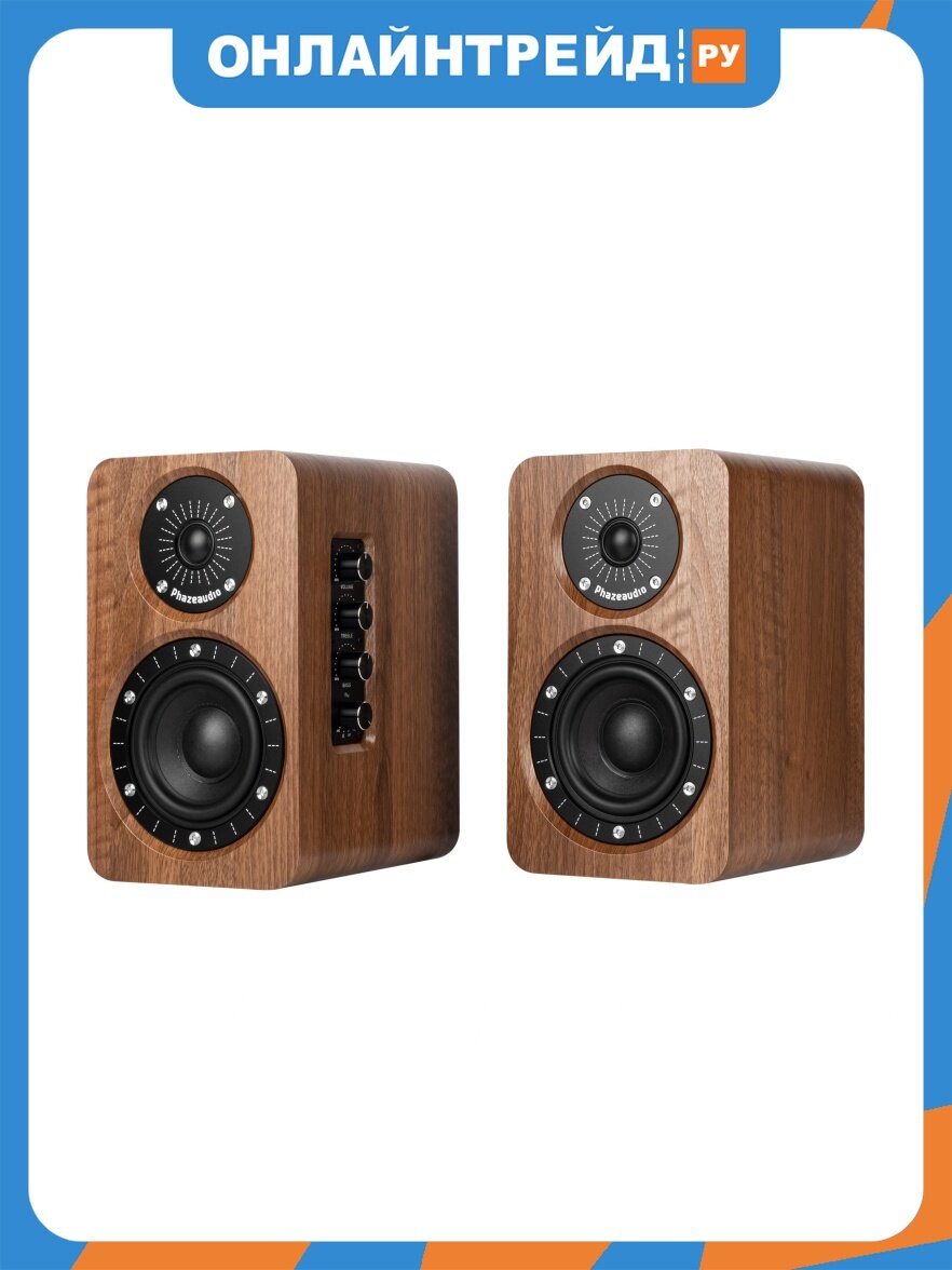 Полочная акустическая система Phaze Audio Tilia Active, Орех, пара
