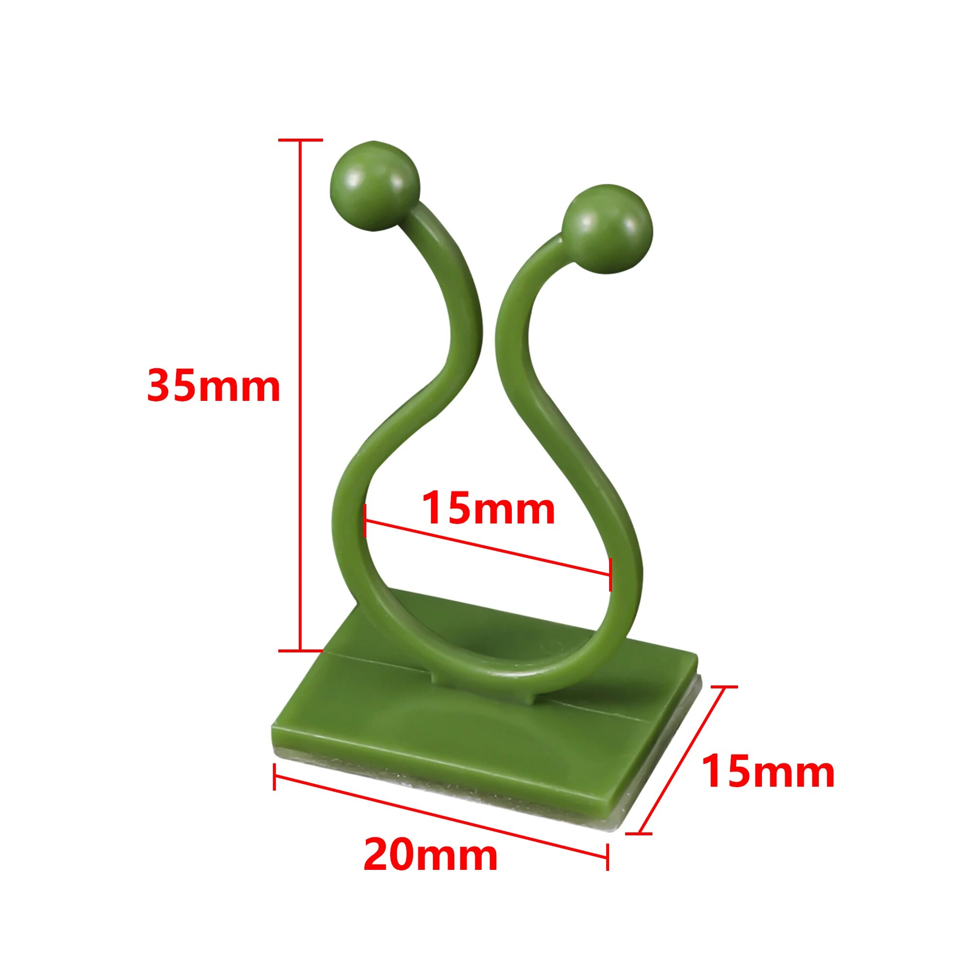 Пластиковые зажимы для растений 10 шт. Зеленый, Green M