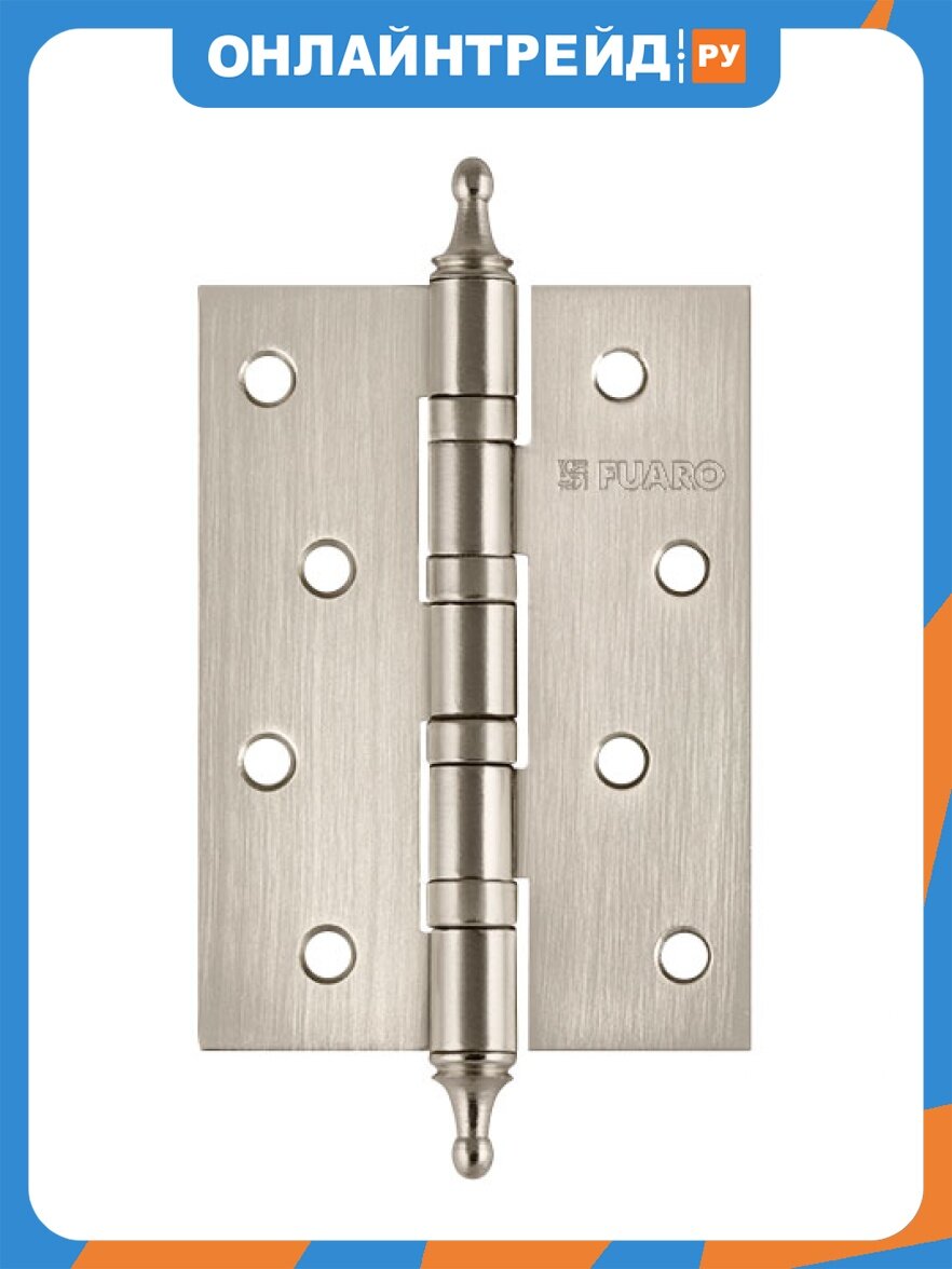 Петля универсальная Fuaro 4BB/A/BL 100x75x2,5 PN (мат. никель) блистер