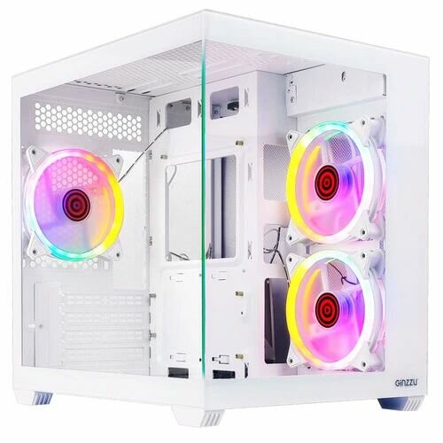 Компьютерный корпус Ginzzu V460 (V460) белый - Mini Tower, Micro-ATX, USB 2.0 Type-A, USB 3.2 Gen 1 Type-A